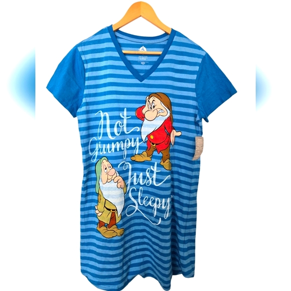 Disney | Intimates & Sleepwear | Nwt Disney Grumpysleepy Blue Striped ...